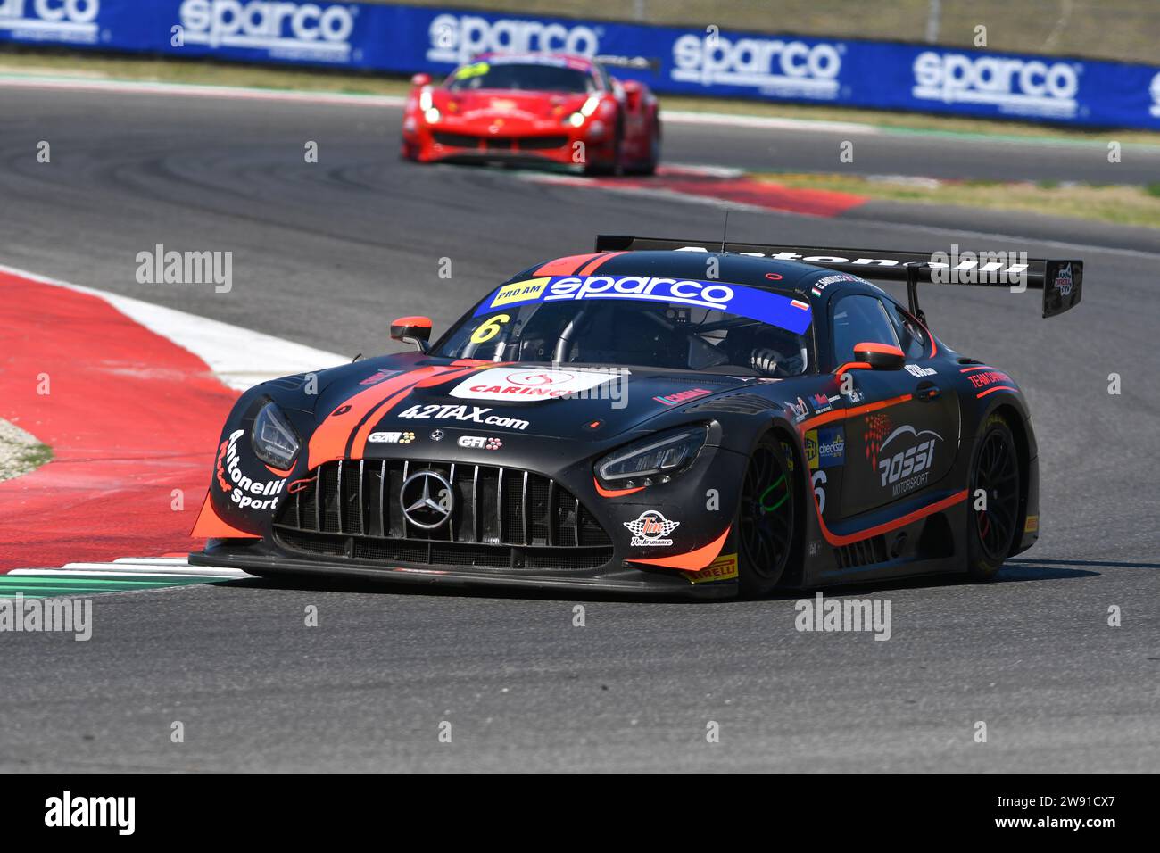 Scarperia, 29 September 2023: Mercedes Sls Amg of team Akm Motorsport drive by Sandrucci Gustavo ...