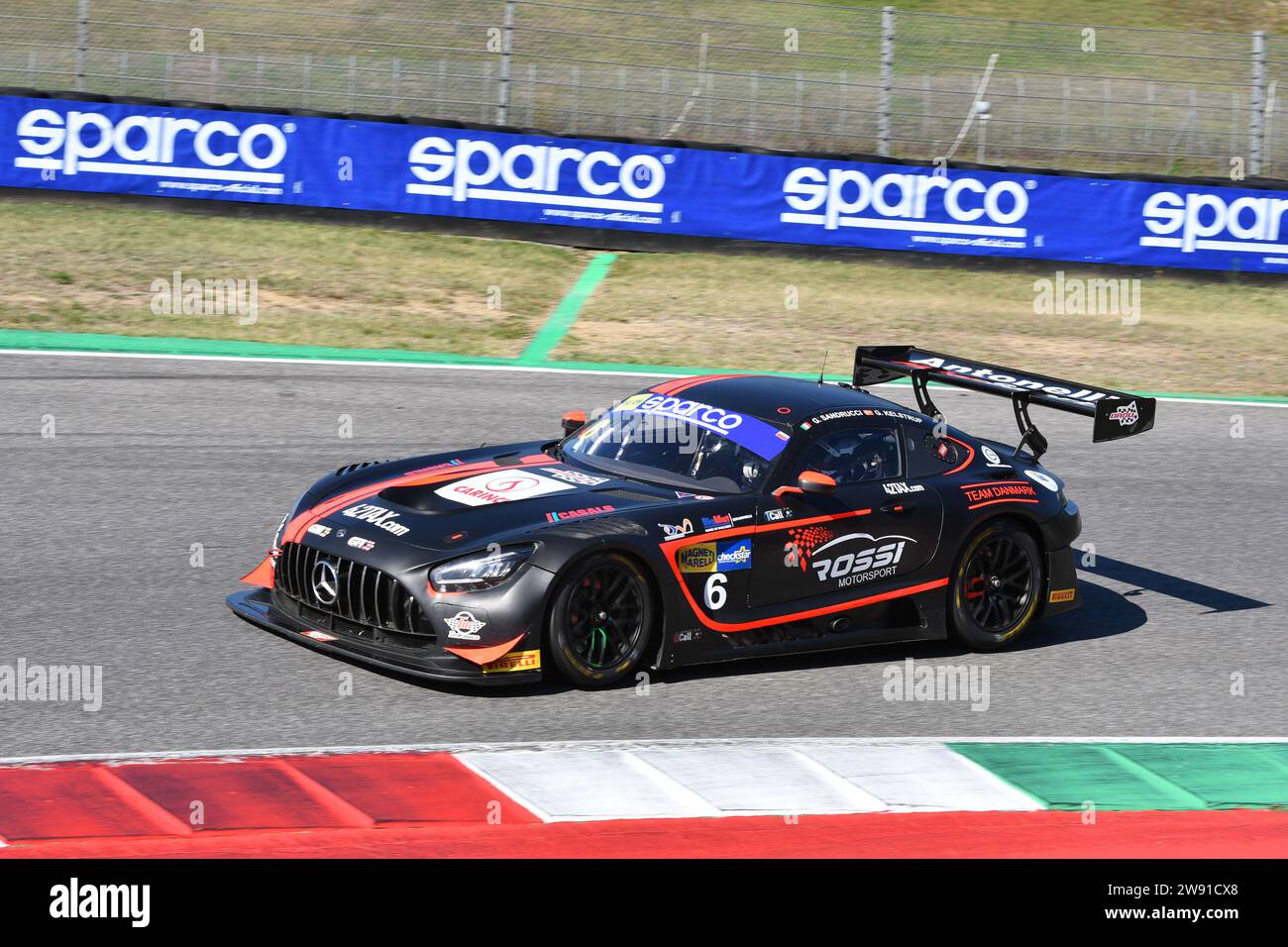 Scarperia, 29 September 2023: Mercedes Sls Amg of team Akm Motorsport drive by Sandrucci Gustavo ...