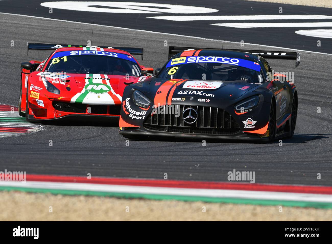 Scarperia, 29 September 2023: Mercedes Sls Amg of team Akm Motorsport drive by Sandrucci Gustavo ...