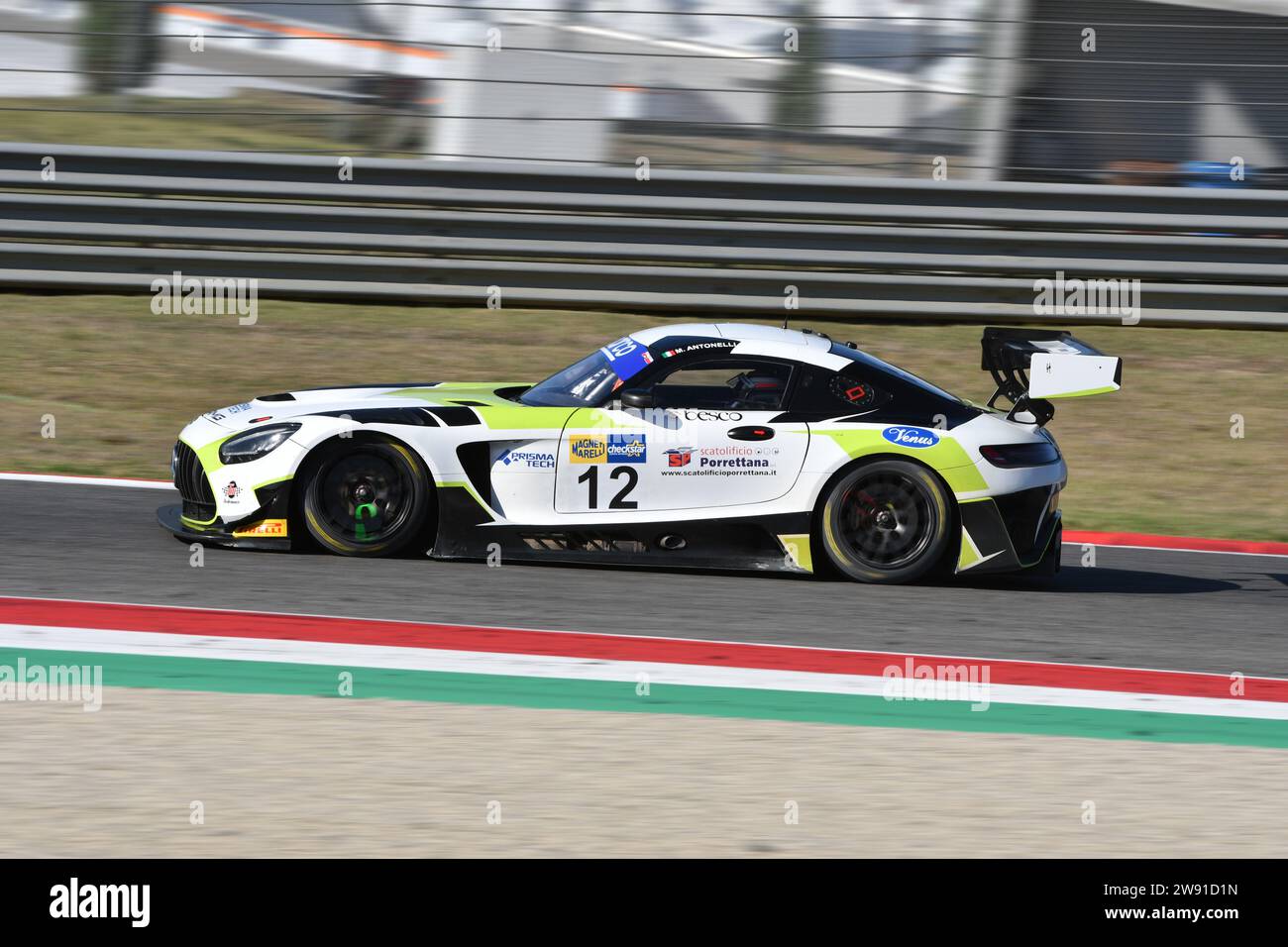 Scarperia, 29 September 2023: Mercedes Sls Amg of team Akm Motorsport drive by Marco Antonelli ...