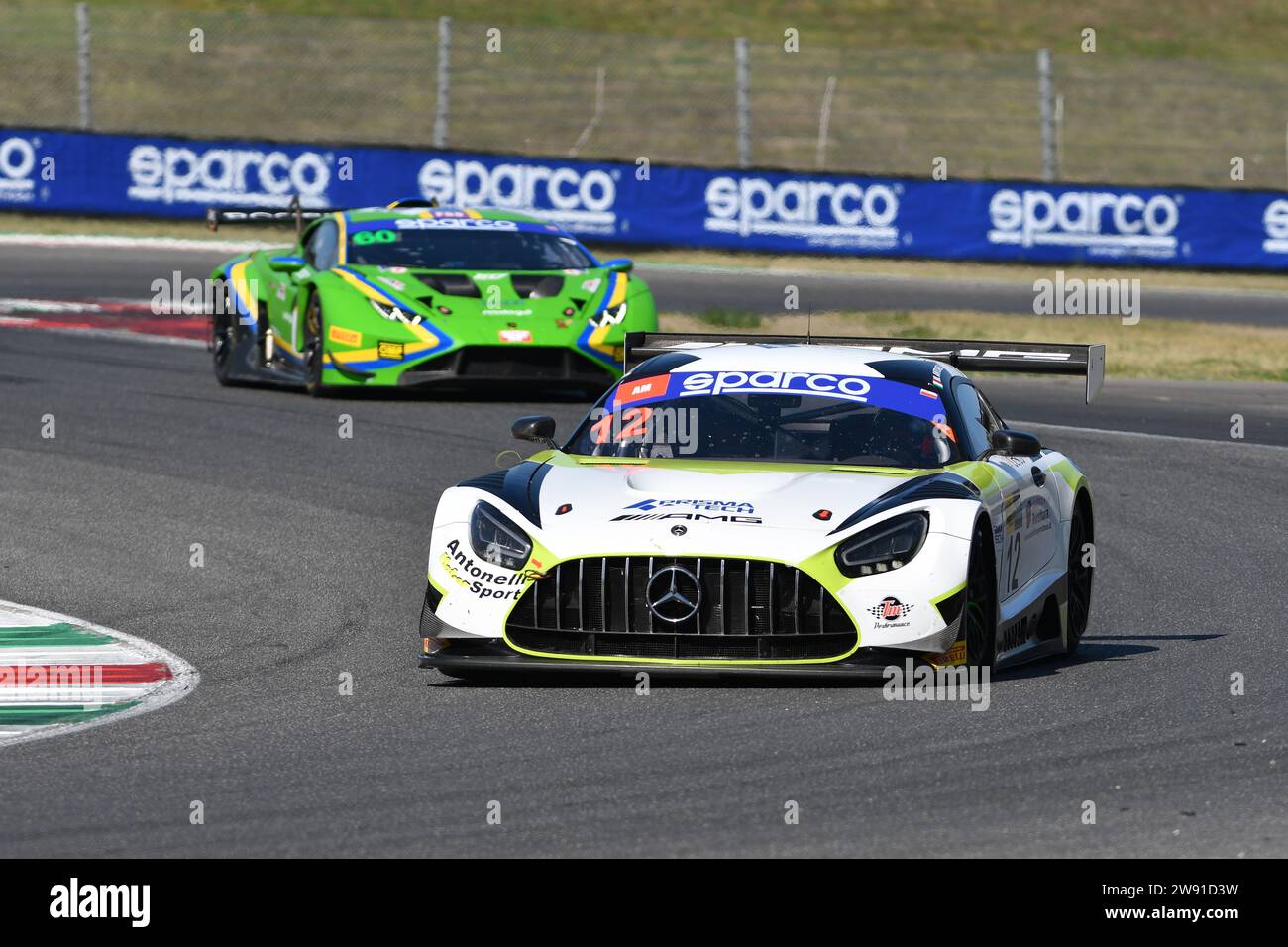Scarperia, 29 September 2023: Mercedes Sls Amg of team Akm Motorsport drive by Marco Antonelli ...