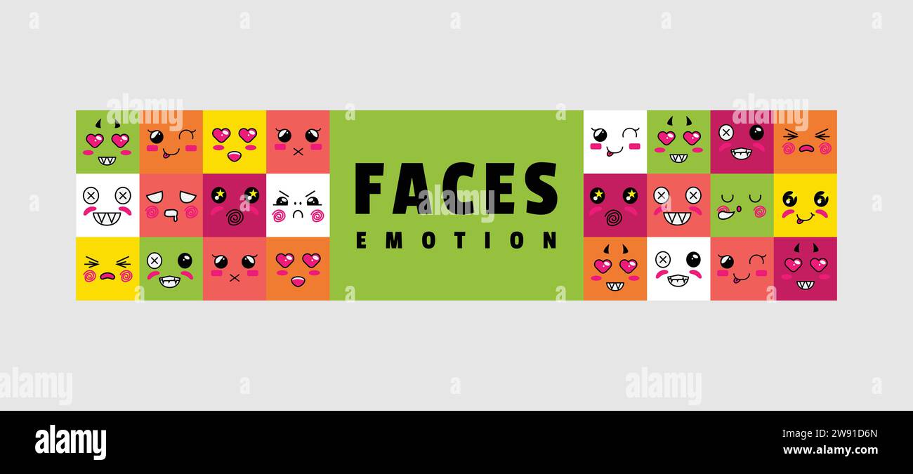 Expressive faces vector vectors hi-res stock photography and images - Alamy