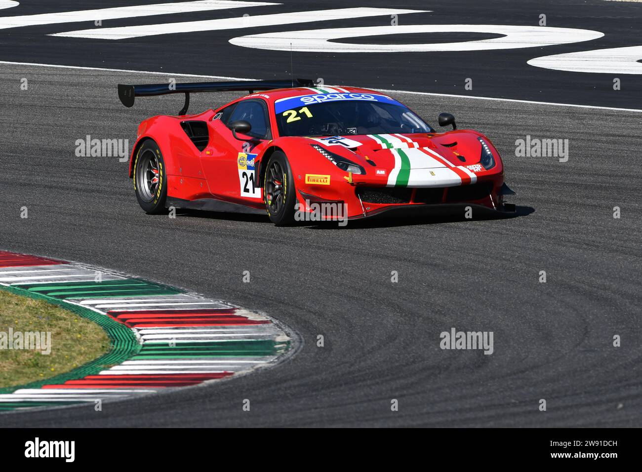 Scarperia, 29 September 2023: Ferrari 488 of team Af Corse drive by ...