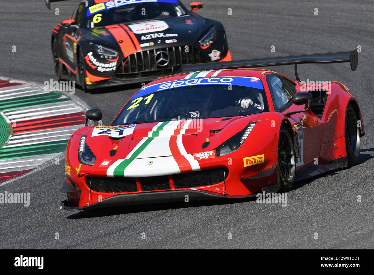 Scarperia, 29 September 2023: Ferrari 488 of team Af Corse drive by ...