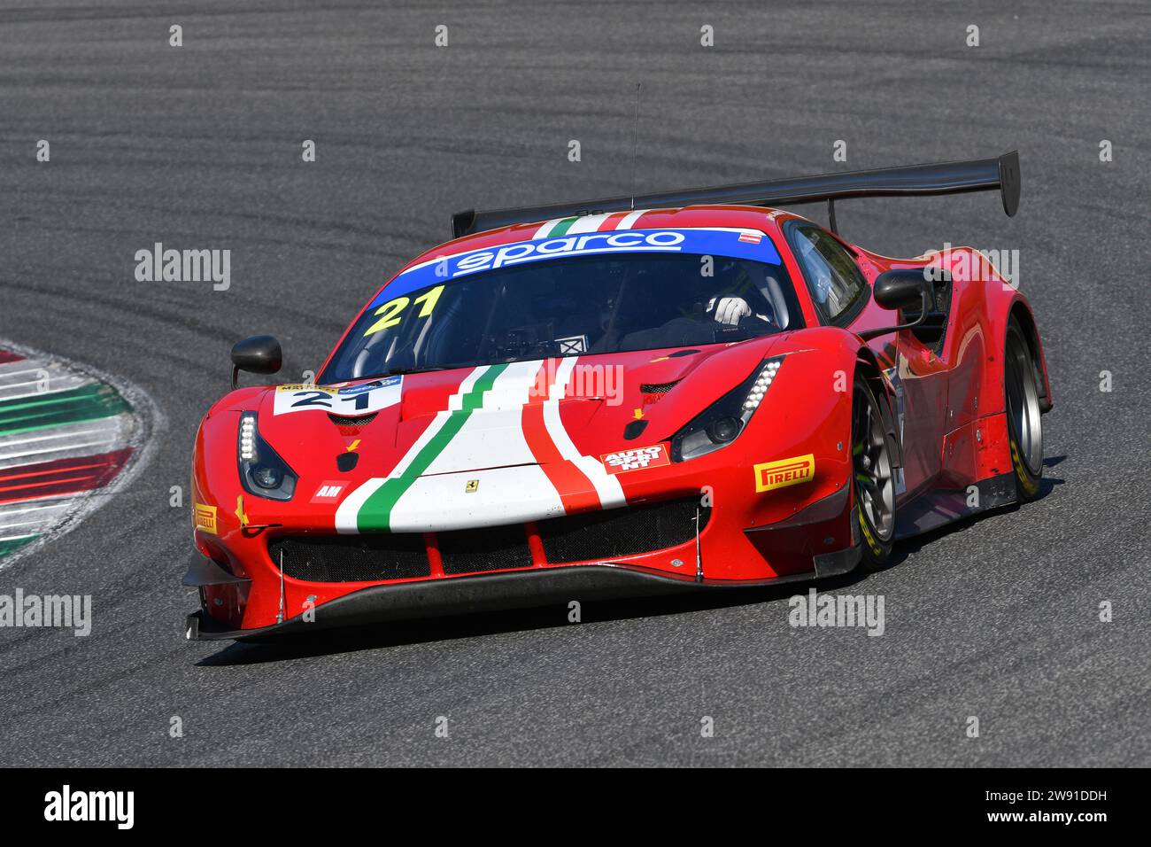Scarperia, 29 September 2023: Ferrari 488 of team Af Corse drive by ...