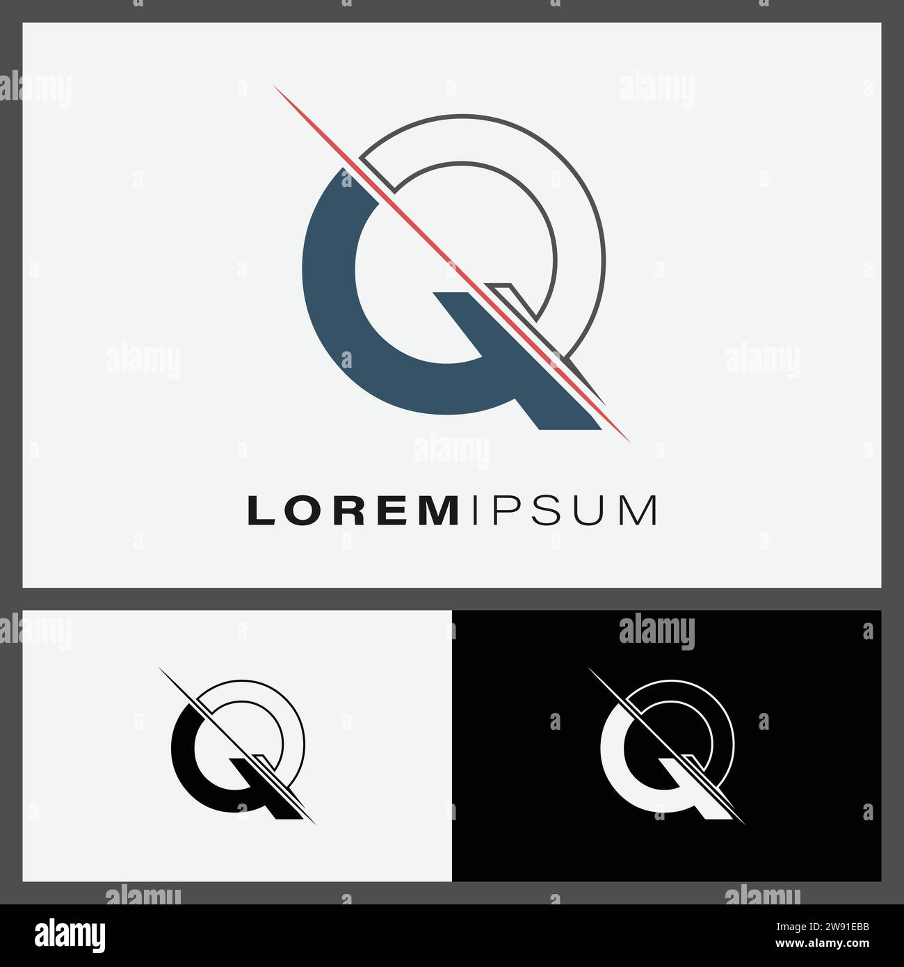 Q letter icon logo hi-res stock photography and images - Alamy