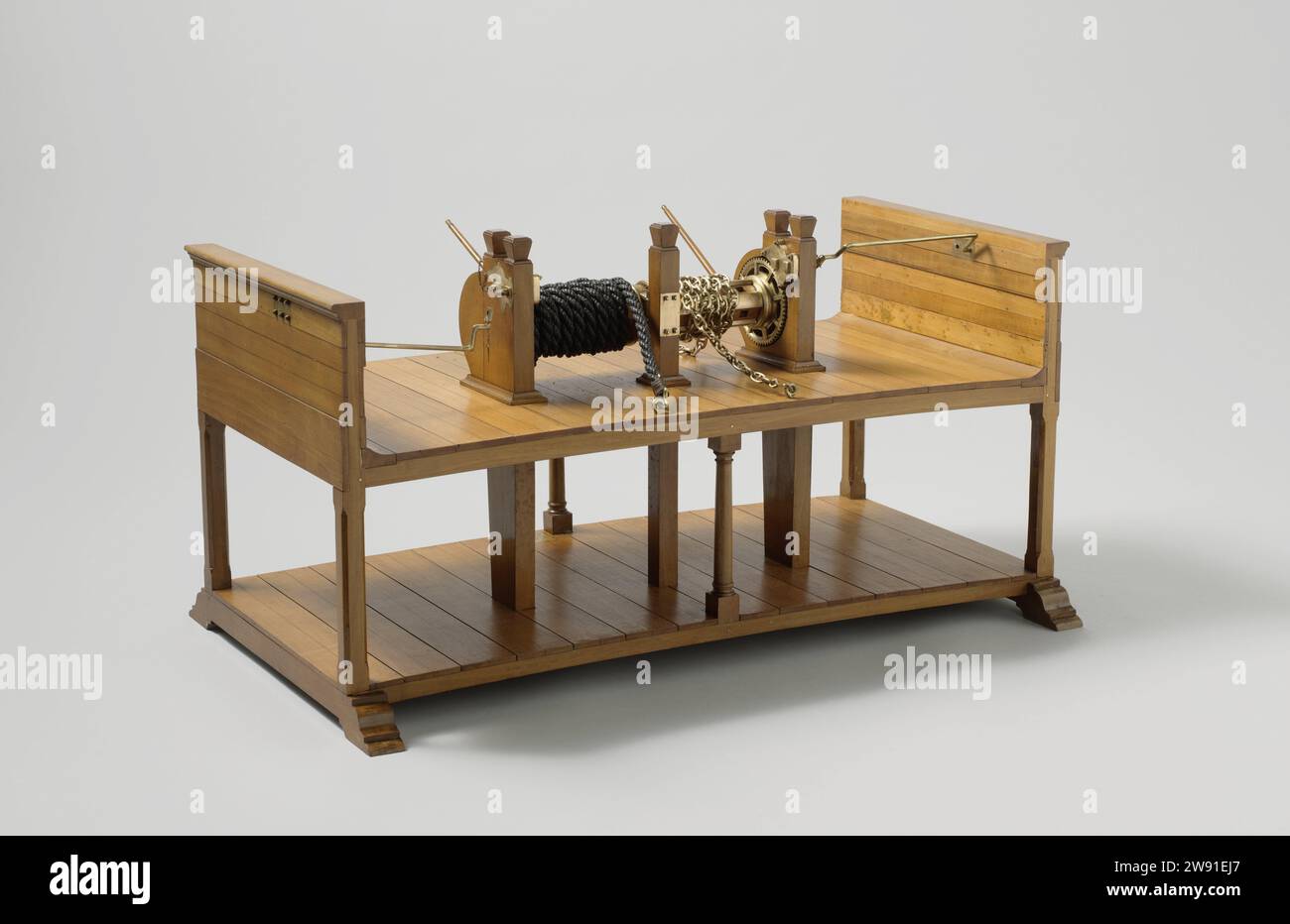 Model of A Windlass, Rijkswerf Amsterdam, 1836 - 1837 demonstration ...
