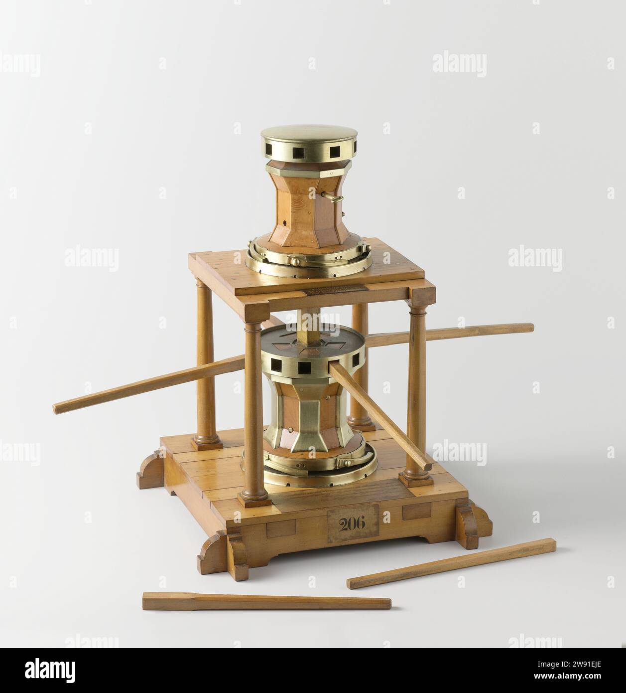 Model of A Double Capstan, Rijkswerf Vlissingen, c. 1845 - c. 1850 ...