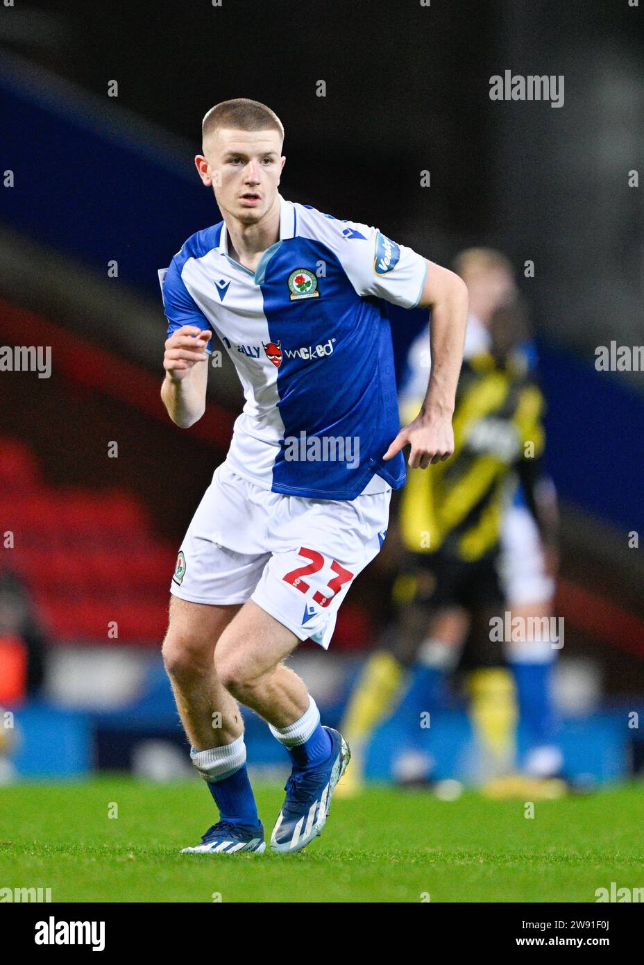 Adam Wharton #23 of Blackburn Rovers, during the Sky Bet Championship ...