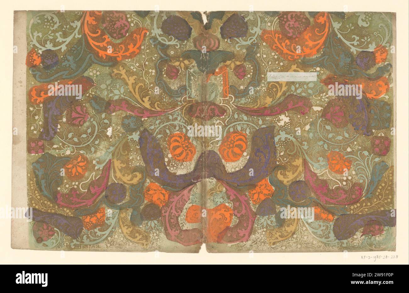 Sheet with tifles with flowers and fruits, with address' DMR 'and AVG ...