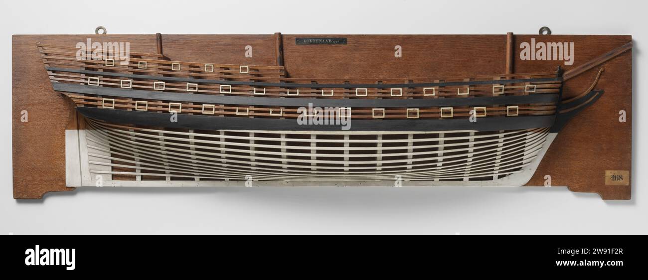 Half Model of a 68-Gun Ship of the Line, anonymous, c. 1795 ship model ...