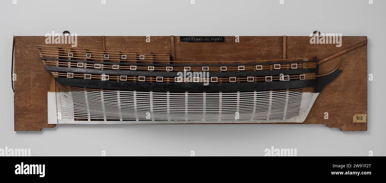 Half Model of a 68-Gun Ship of the Line, anonymous, c. 1750 - c. 1810 ...