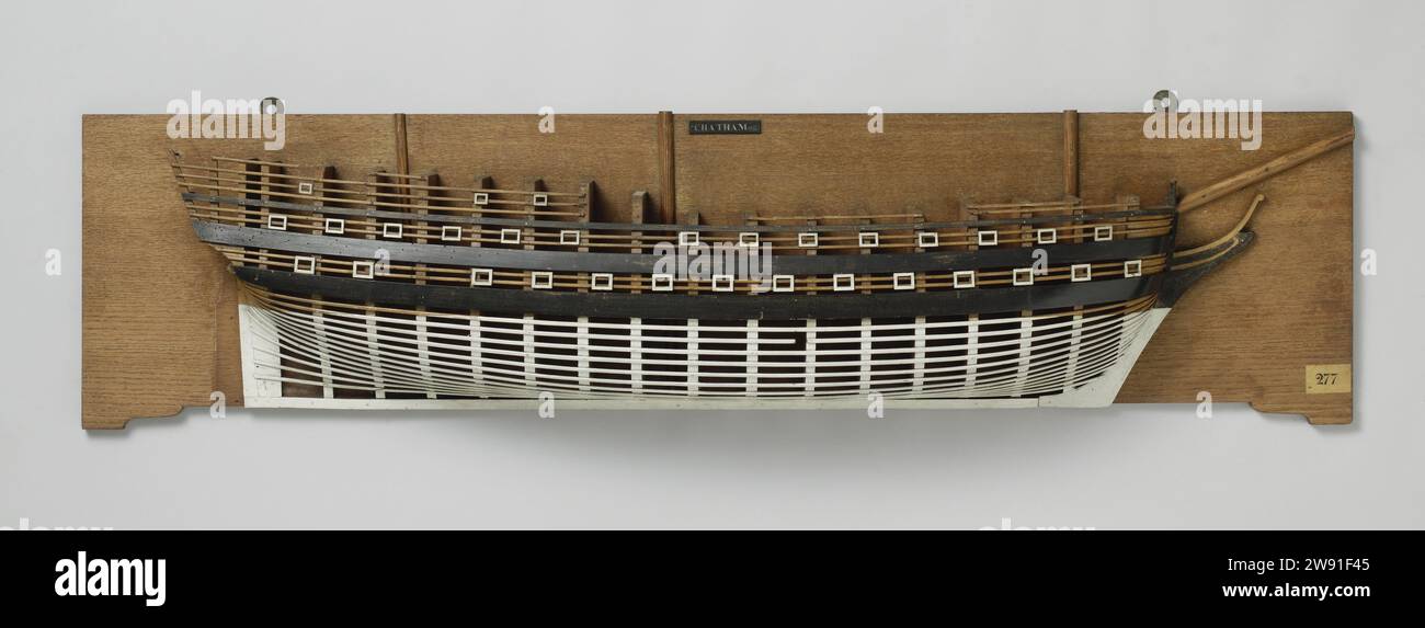 Half Model of a 90-Gun Ship of the Line, anonymous, c. 1799 ship model ...