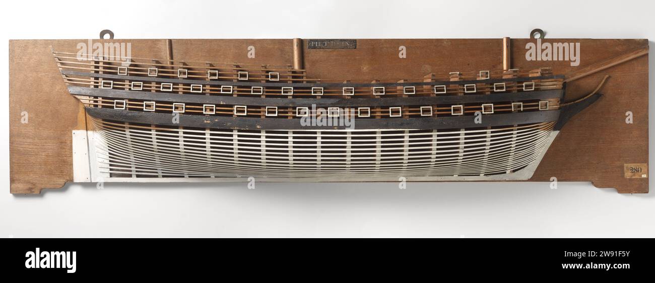 Half Model of a 90-Gun Ship of the Line, anonymous, c. 1804 ship model ...