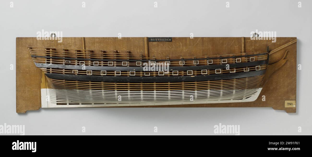 Half Model of a 90-Gun Ship of the Line, anonymous, c. 1804 ship model ...