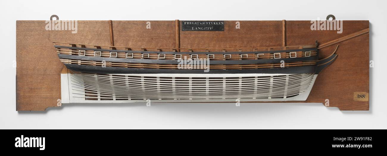 Half Model of a 50-Gun Frigate, anonymous, c. 1800 - c. 1820 ship model ...