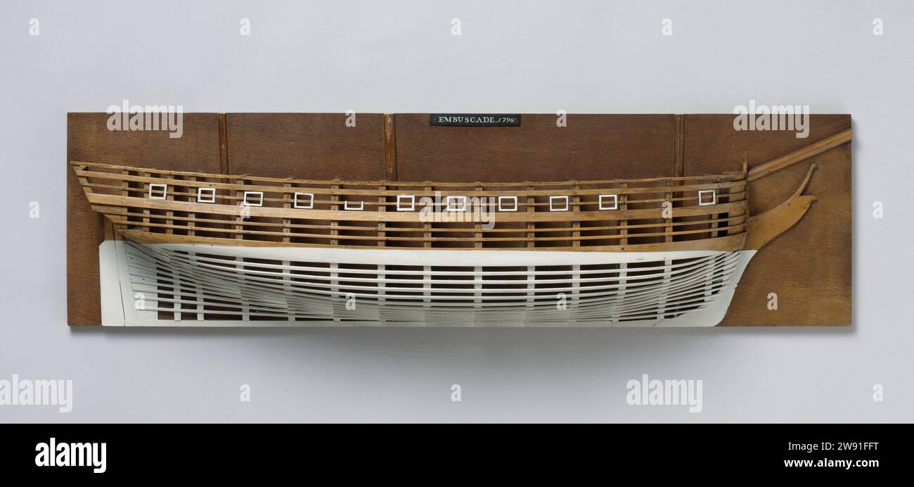 Half Model of a 32-Gun Frigate, anonymous, c. 1796 ship model. half ...