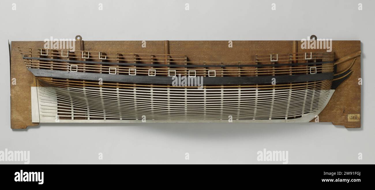 Half Model of a 44-Gun Frigate, anonymous, c. 1800 ship model. half ...