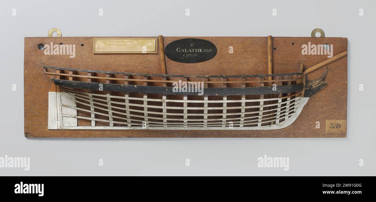 Half Model of a 16-Gun Brig, anonymous, c. 1796 ship model. half model ...