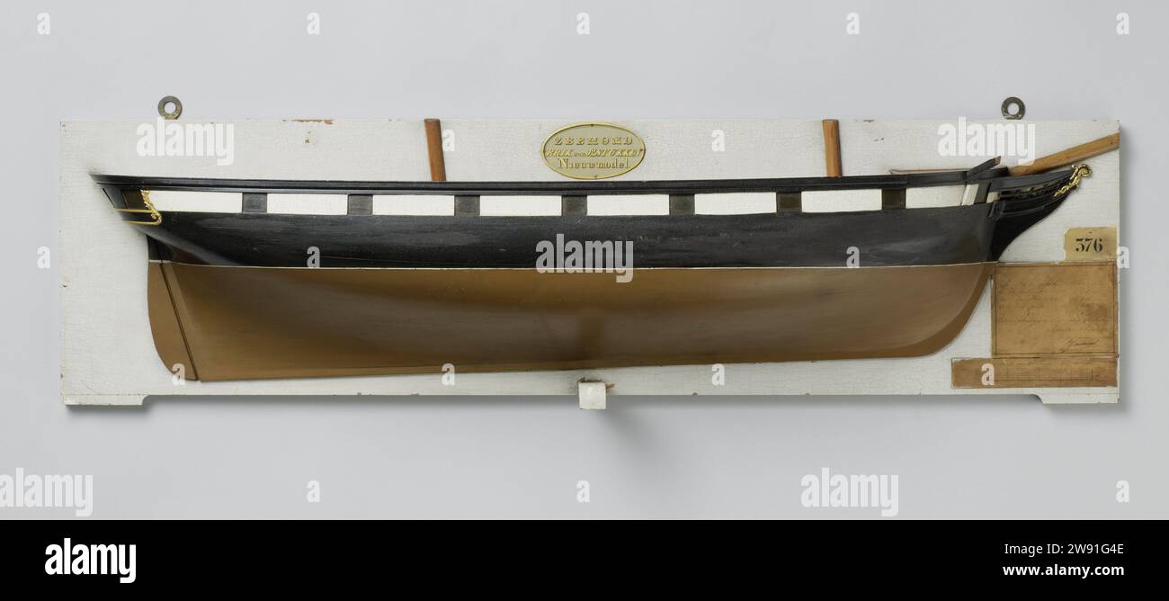 Half model of A 12-Gun Brig, Rijkswerf Rotterdam, c. 1847 ship model ...
