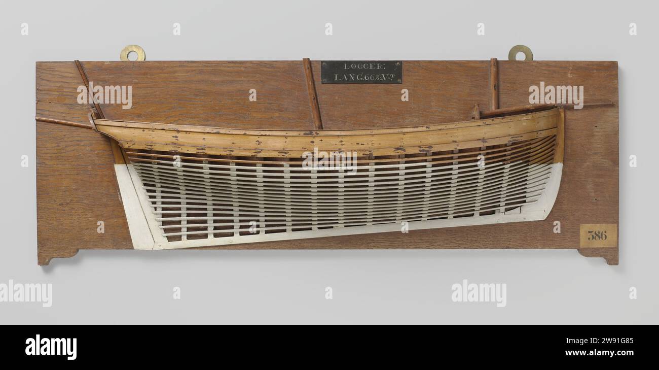 Half Model of a Lugger, anonymous, c. 1780 - c. 1810 ship model. half ...