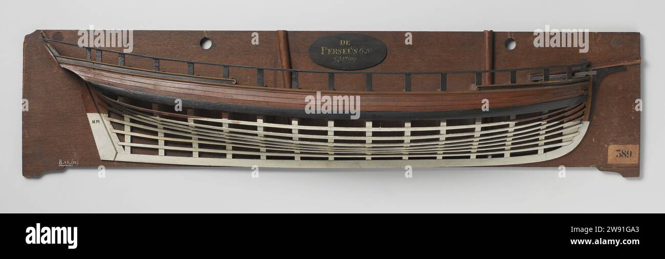 Half Model of a 6-Gun Schooner, anonymous, 1799 ship model. half model ...