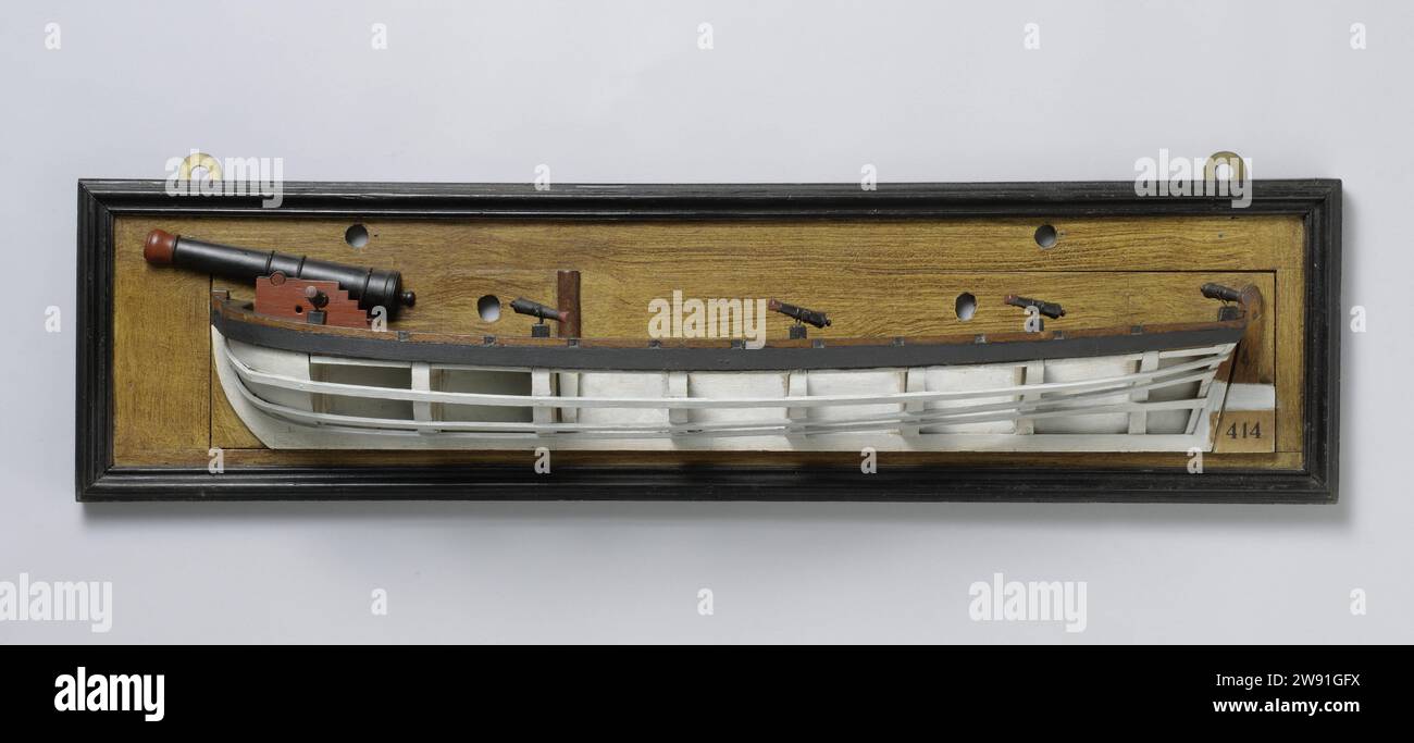 Half Model of a Gunboat, anonymous, c. 1780 - c. 1820 ship model. half ...