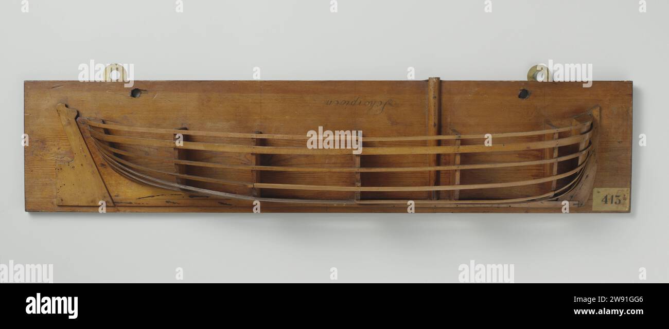 Half Model of a Gunboat, anonymous, c. 1796 ship model. half model ...