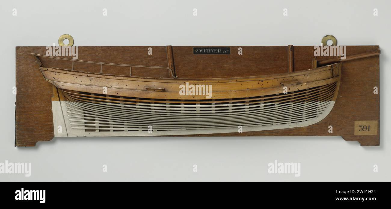 Half Model of a 4-Gun Schooner, anonymous, 1799 ship model. half model ...