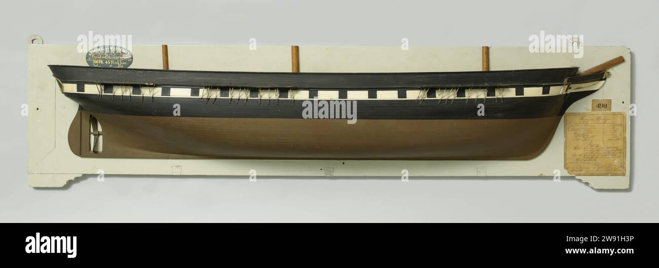 Half Model of A Screw Steamer, Rijkswerf Amsterdam, 1857 ship model ...