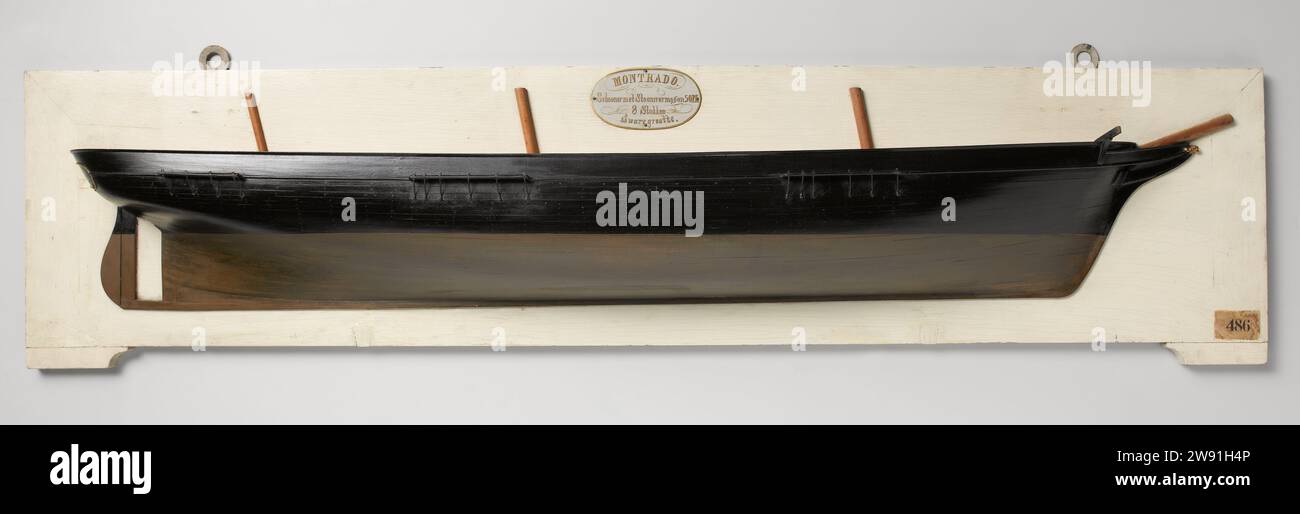 Half Model of A Screw Steamer, Rijkswerf Amsterdam, 1855 ship model ...