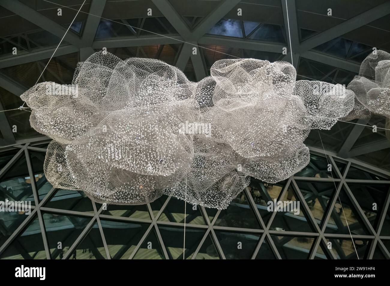 North Gateway Garden, Crystal Clouds, 2019, Stainless steel wire-mesh ...