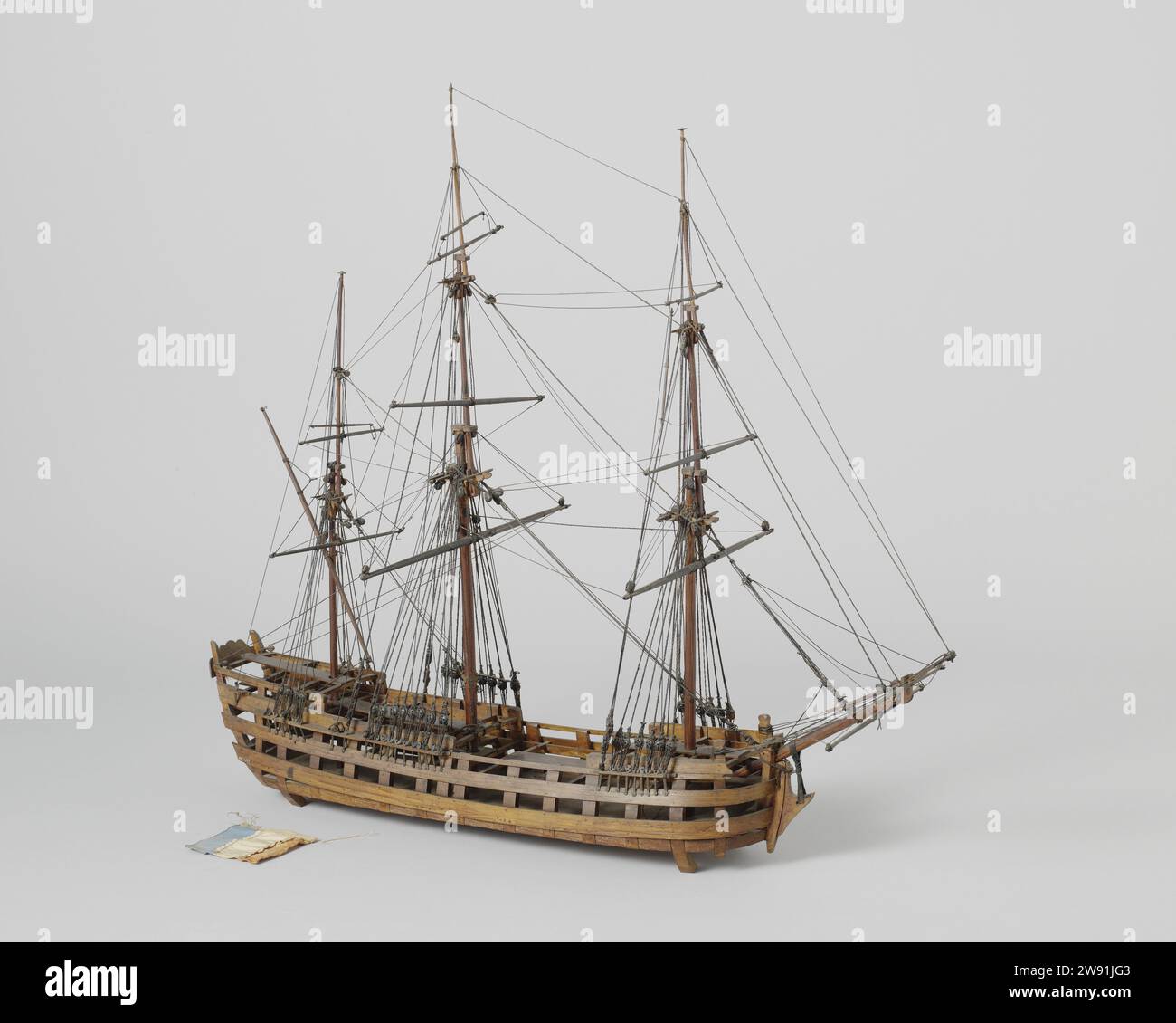 Model of a Three-Masted Ship, anonymous, c. 1780 - c. 1820 ship model ...