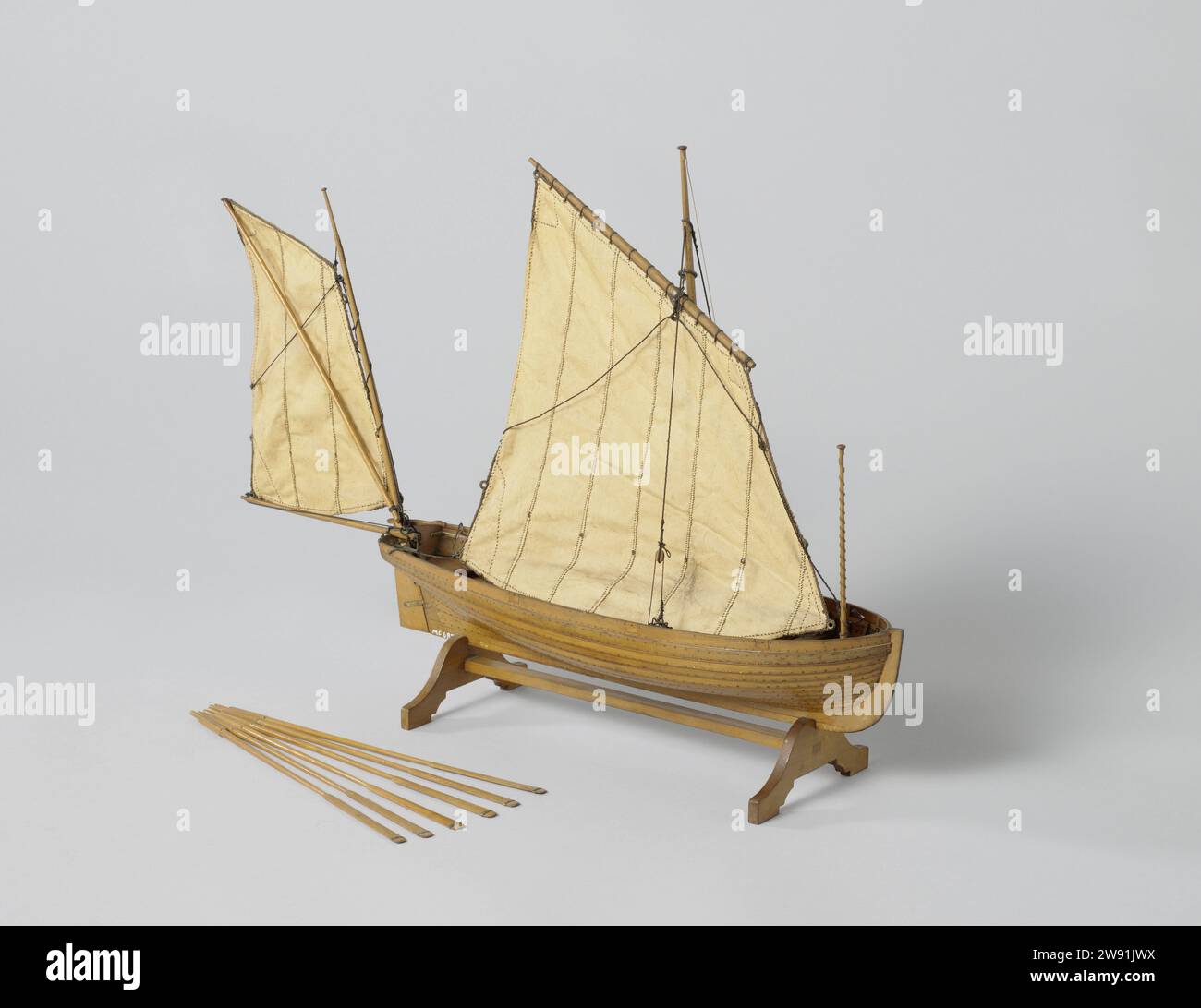 Model of A Jolly Boat, Rijkswerf Vlissingen, 1836 ship model. fully ...