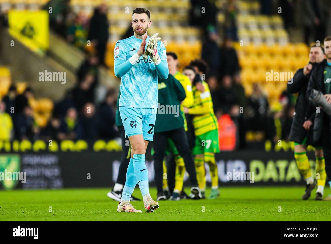 Norwich City goalkeeper Angus Gunn after the final whistle during the ...