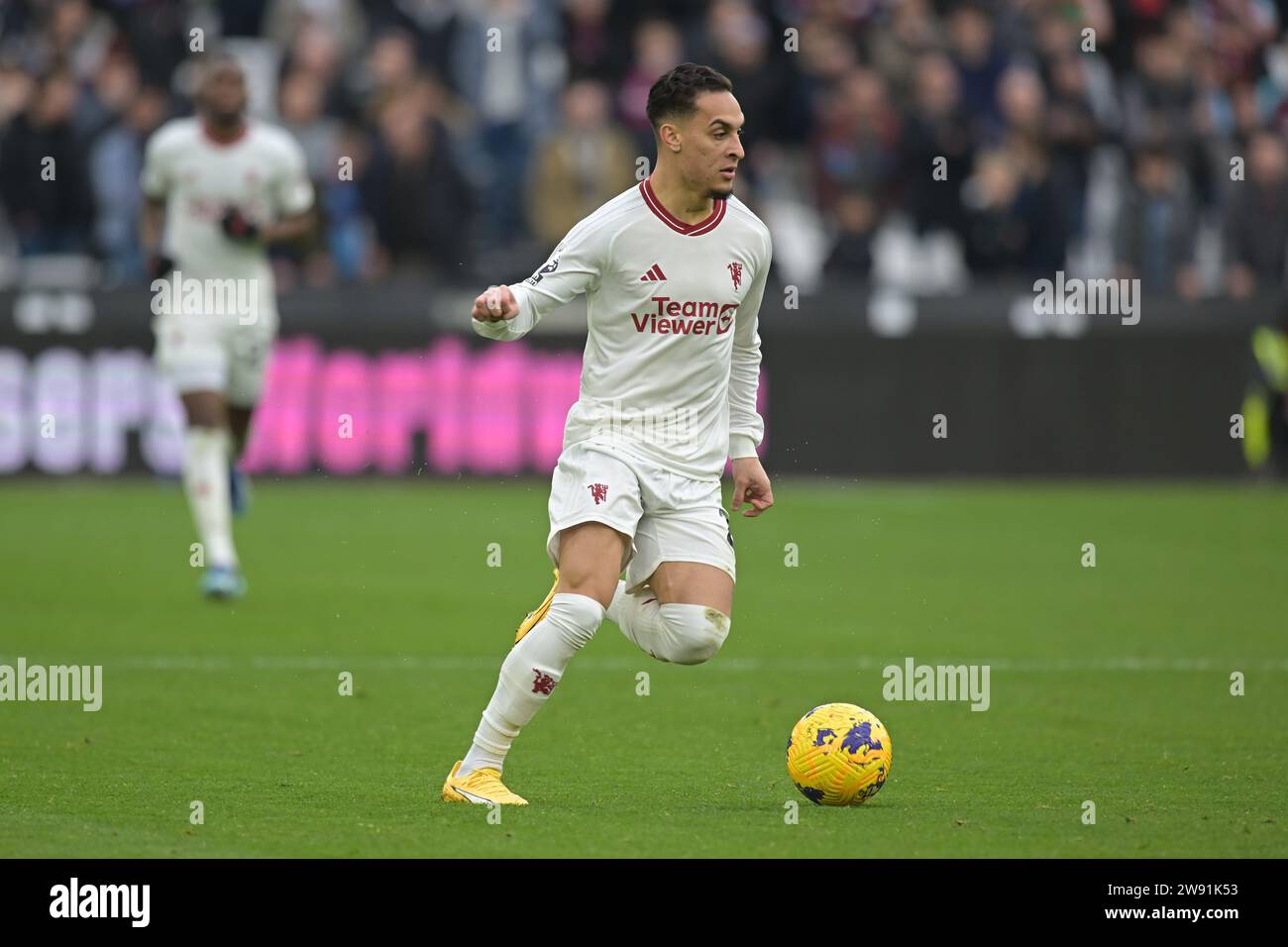London, UK. 23rd Dec, 2023. Antony of Manchester United during the West ...