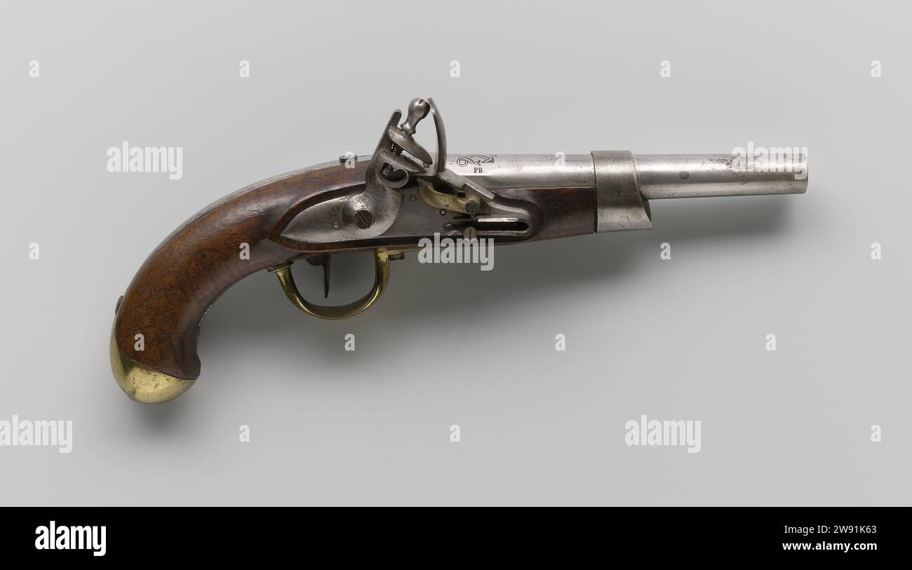 Flintlock Pistol, anonymous, 1825 flintlock pistol Flint front loading ...
