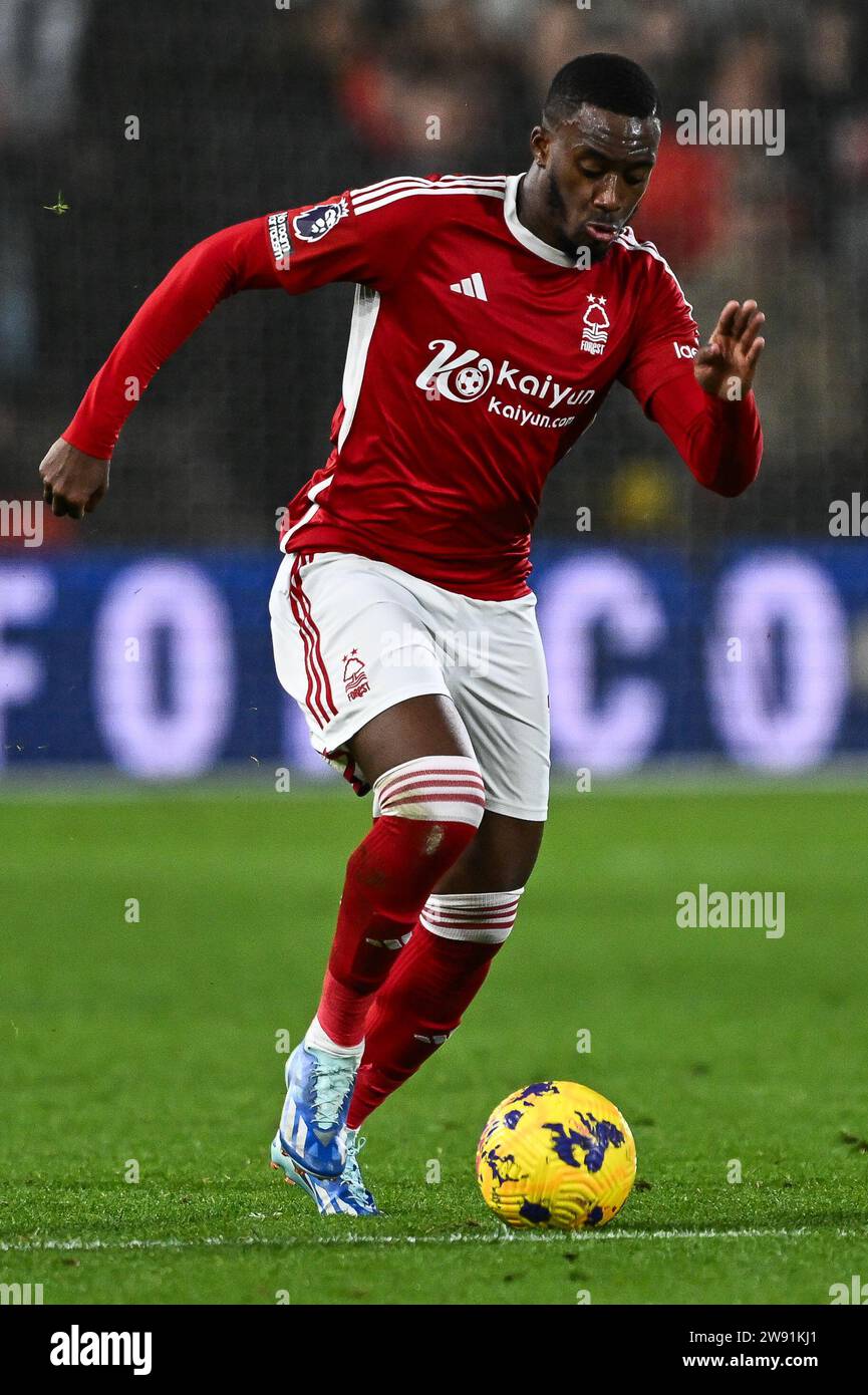 Callum Hudson-Odoi of Nottingham Forest makes a break with the ball ...