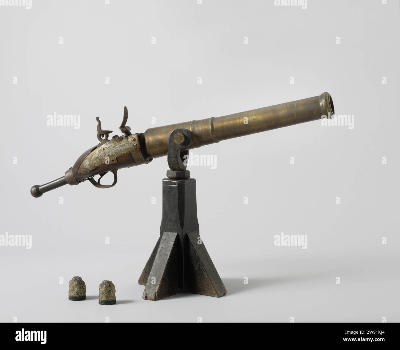 Swivel musketoon, anonymous, c. 1780 - c. 1800 cannon. flintlock weapon ...