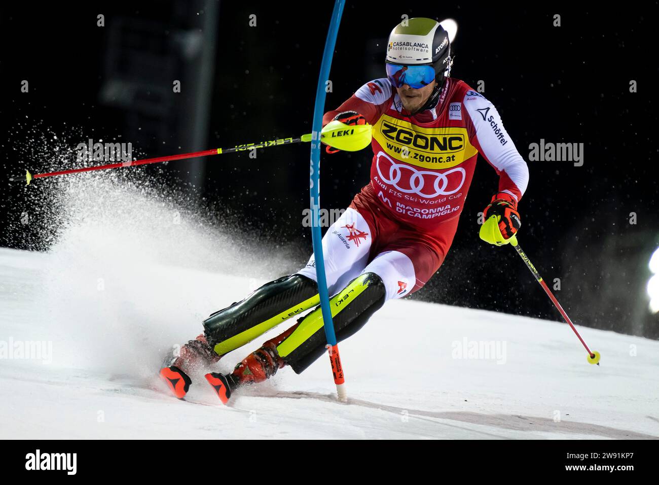 Madonna di Campiglio, Trento, Italy 22 December 2023: FELLER Manuel (Aut) is competing in the ...