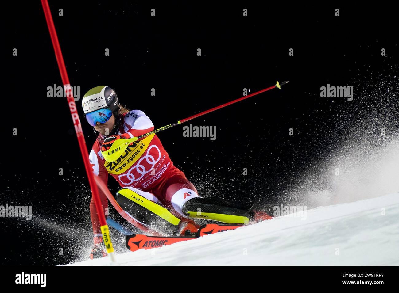 Madonna di Campiglio, Trento, Italy 22 December 2023: FELLER Manuel (Aut) is competing in the ...