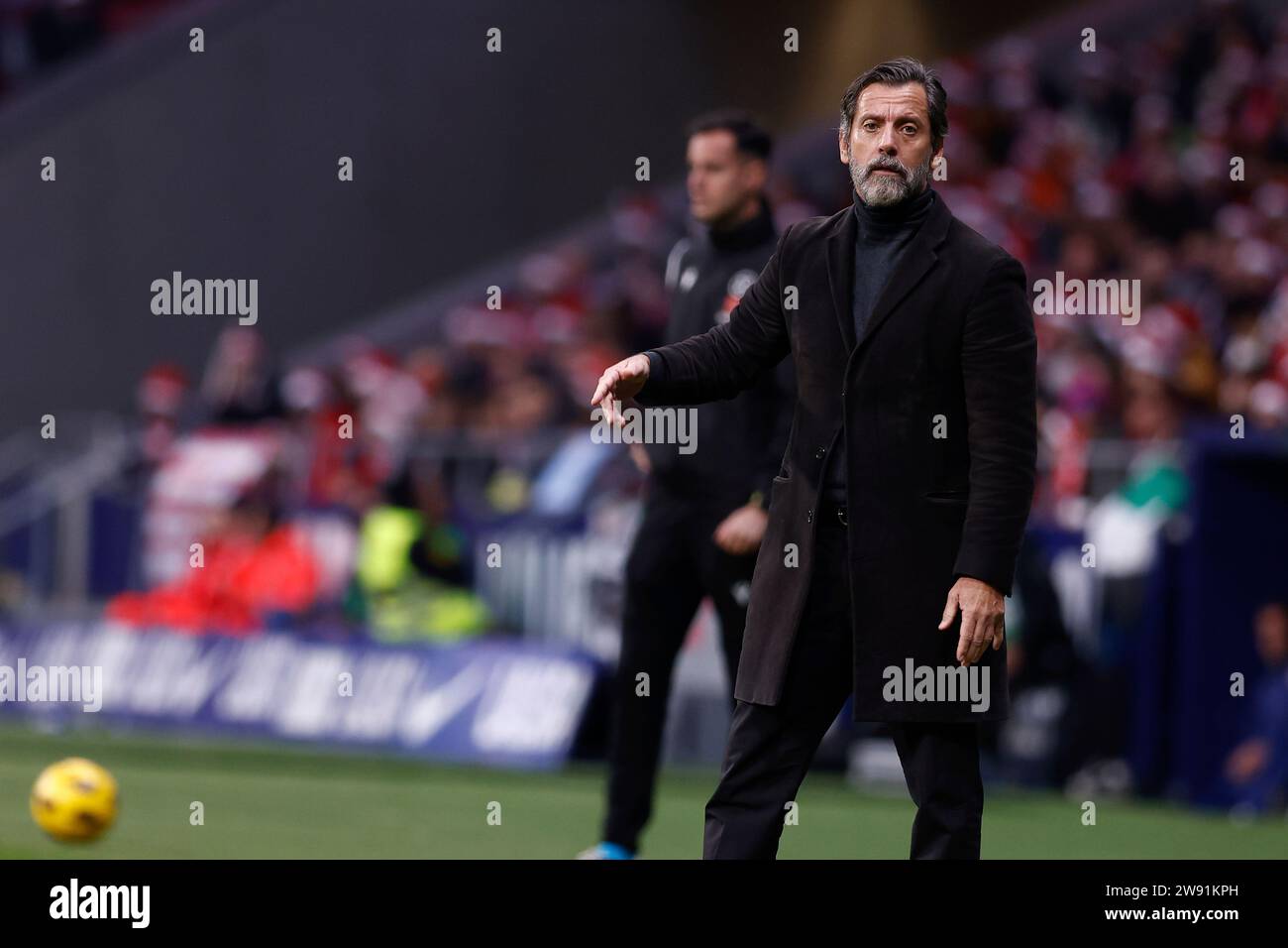 Quique Sanchez Flores, head coach of Sevilla FC, gestures during ...