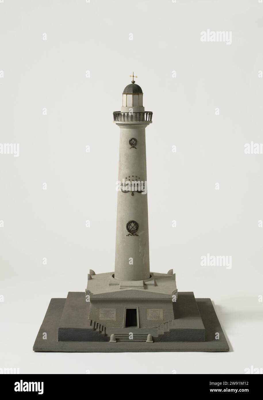 Model of a Lighthouse, anonymous, 1840 show model Wooden model of a ...