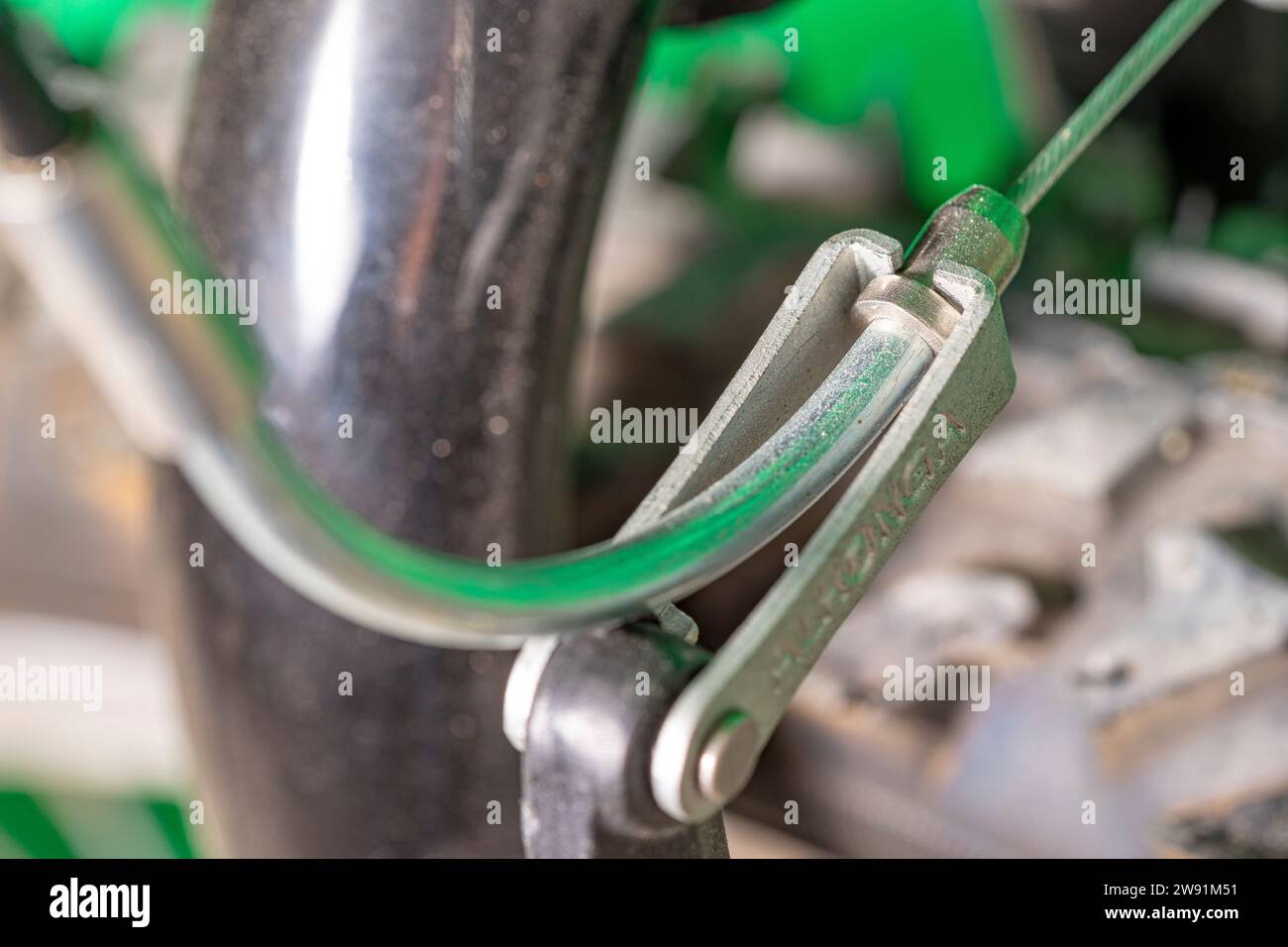 part of the steel cable and fitting of the V-Brake brake support under ...