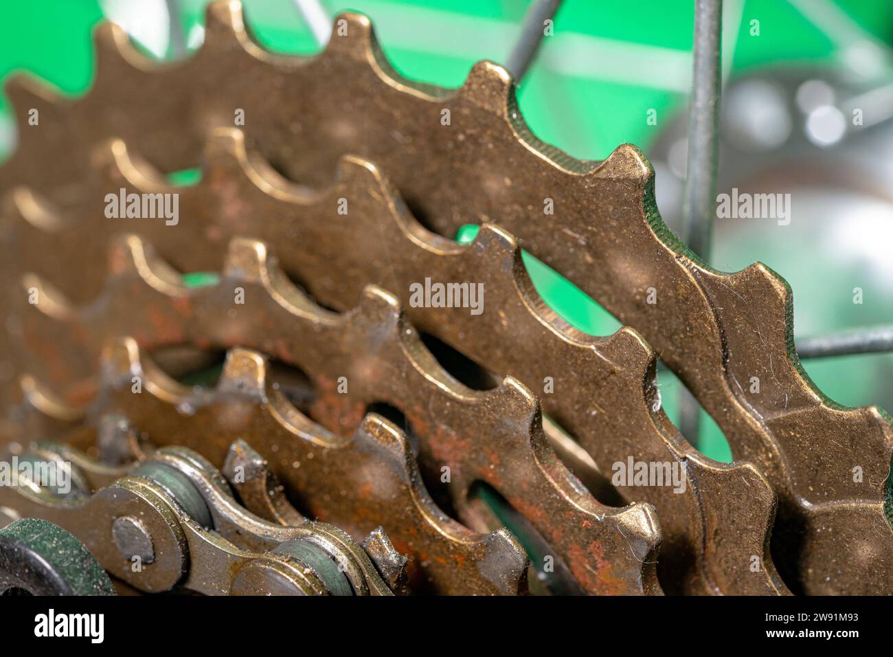 bicycle cassette with sprocket teeth with differentiated focus under ...