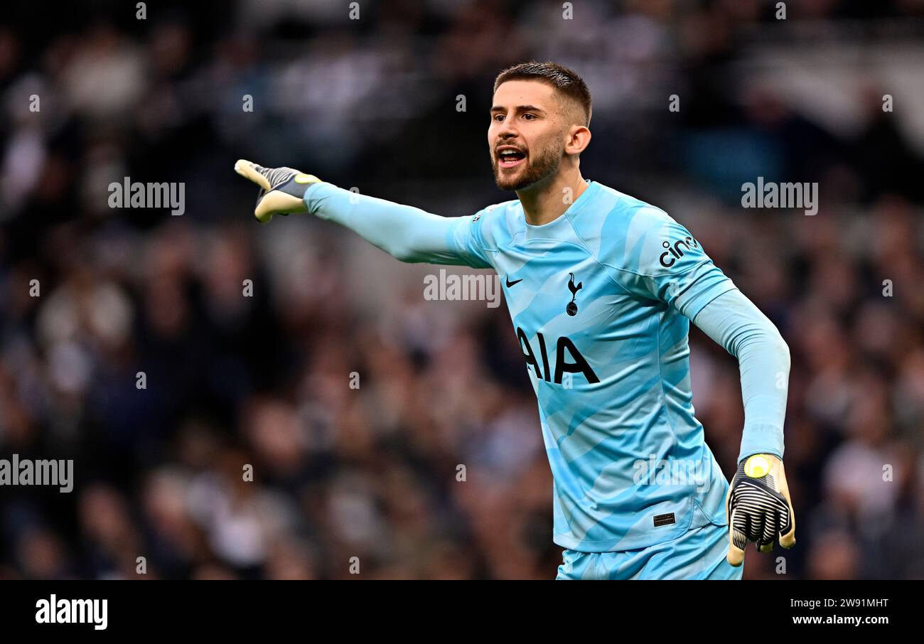 London, UK. 23rd Dec, 2023. Guglielmo Vicario (Tottenham, goalkeeper ...