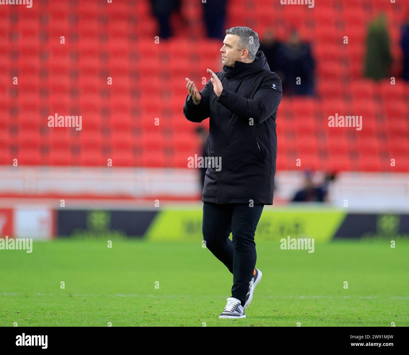 Steven Schumacher the Stoke City manager at the end of the Sky Bet ...