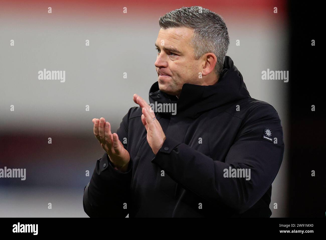 Steven Schumacher the Stoke City manager at the end of the Sky Bet ...