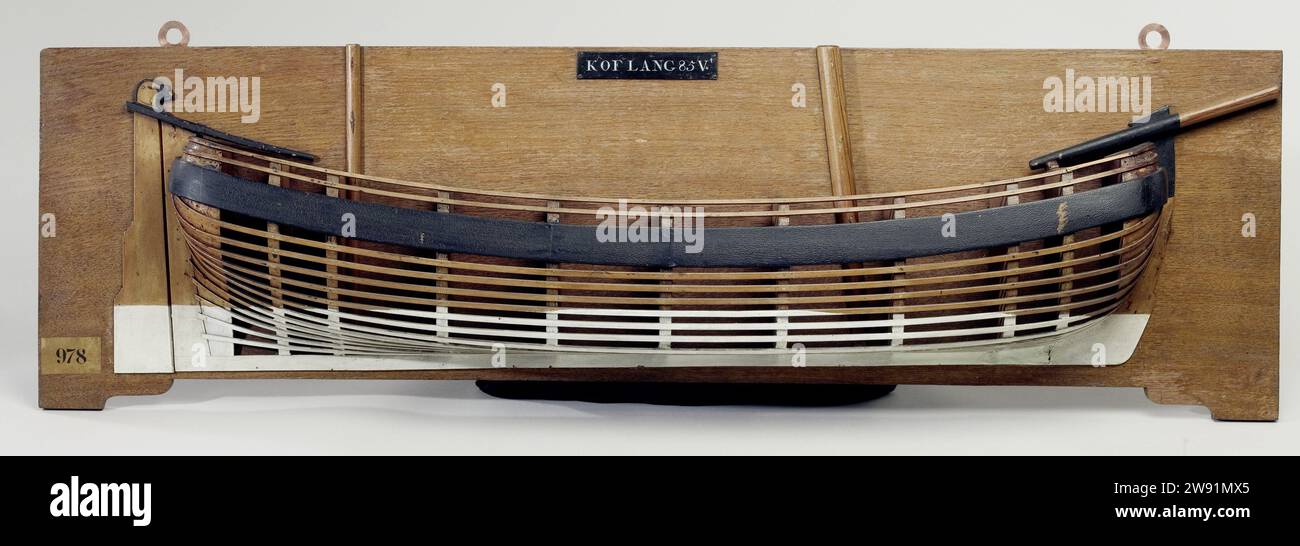 Half Model of a Koff, anonymous, c. 1780 - c. 1820 ship model. half ...