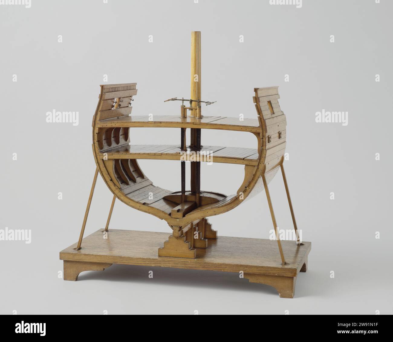 Model of the Cross Section of a Ship, with Pumps, anonymous, 1820 ...
